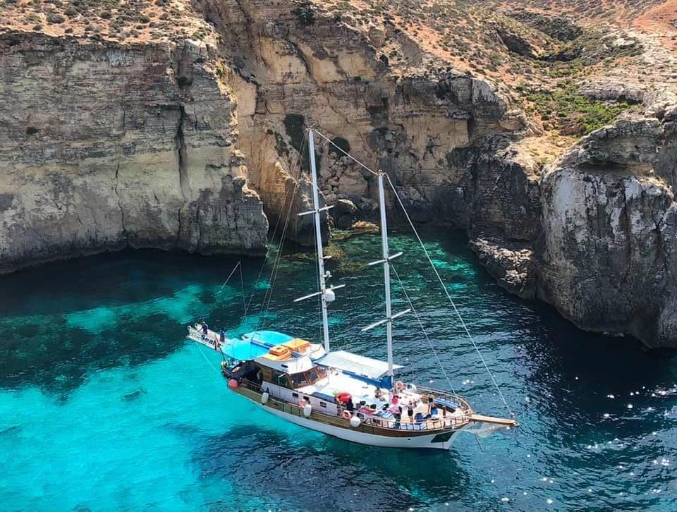 Full Day Cruise to Comino Blue Lagoon and Santa Maria Bay from Bugibba ...
